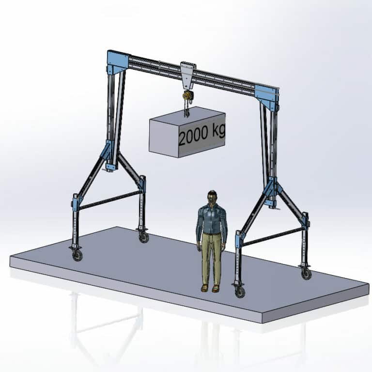 GRÚA PÓRTICO PORTÁTIL 500/1000K - Orión Seguridad